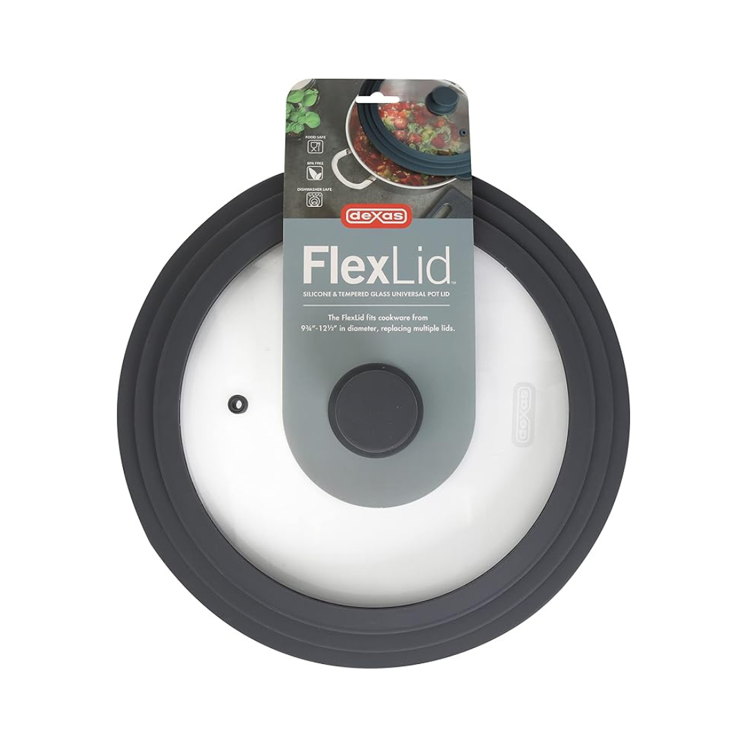 FlexLid™ - Universal Pan Lid - Glass & Silicone- 12.75-Inch – ARIA HOME
